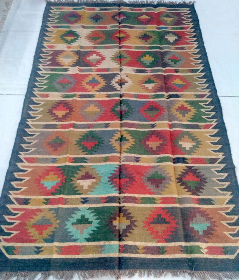 Rugs Large Handmade Jute Wool Killim Rugs Runner Carpet Rugs - Etsy