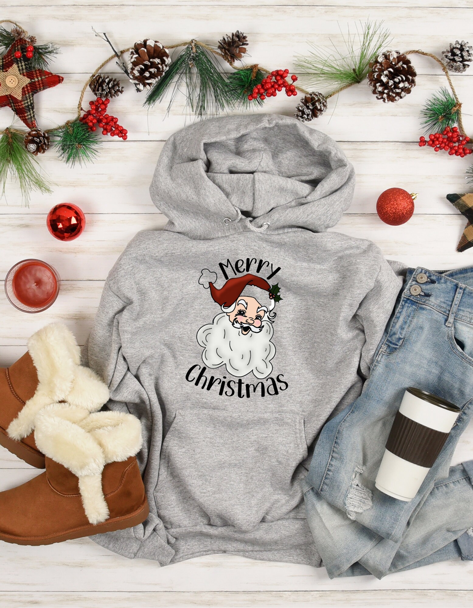 Santa Digital Print - Etsy