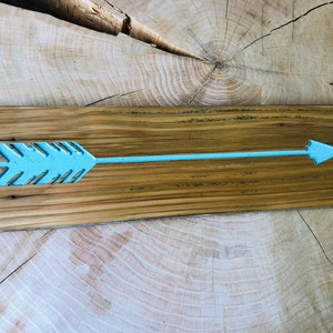 Rustic Blue Arrow Sign | Etsy