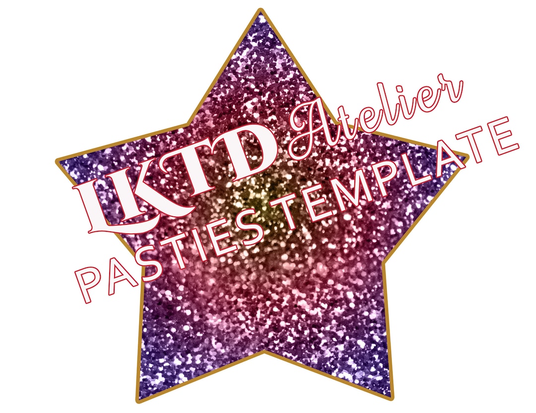 4 in & 4.5 in STAR SHAPED Pasty Template for Nipple Covers Pasties ...