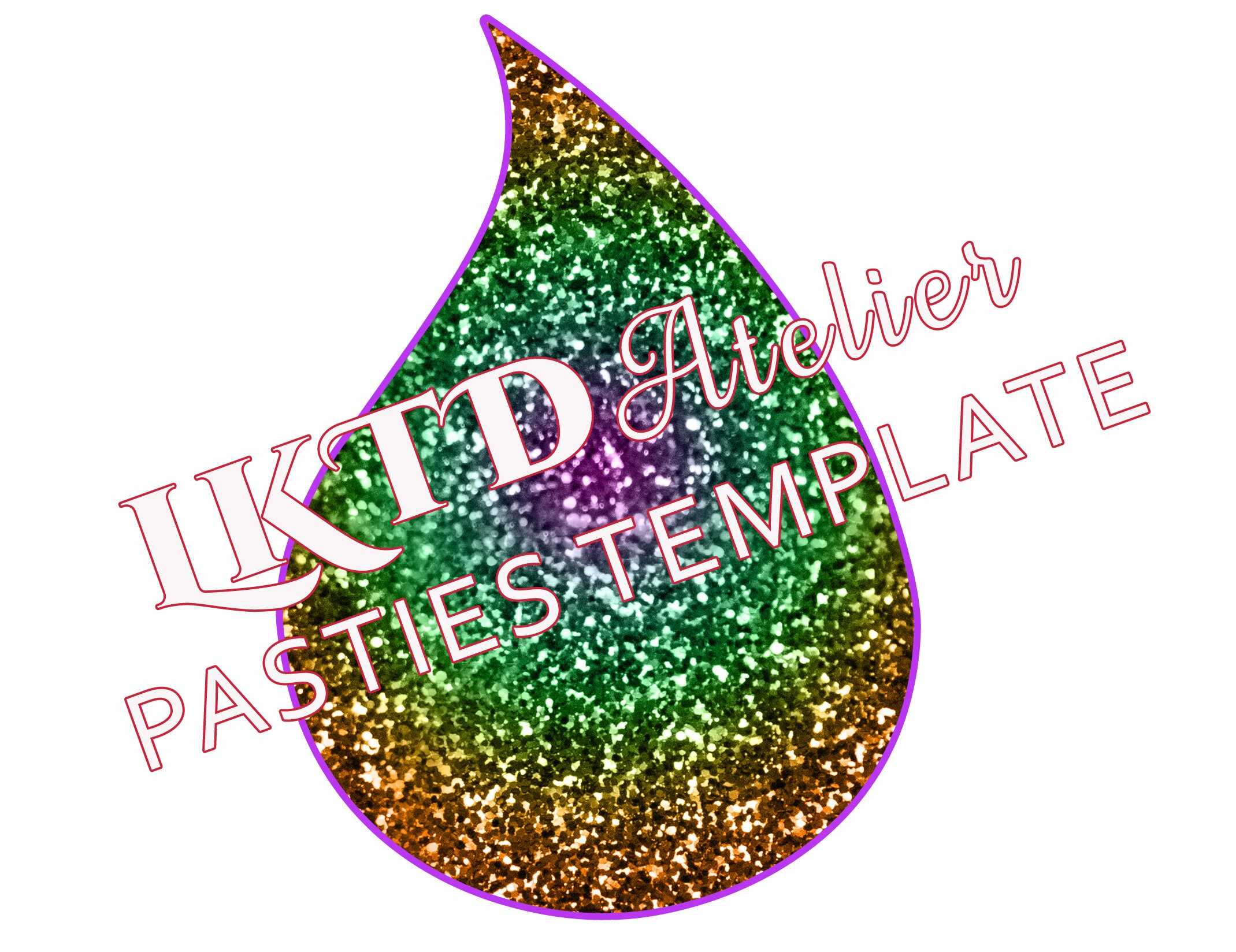 5 in & 5.5 in TEARDROP SHAPED Pasty Template for Nipple Covers Pasties ...