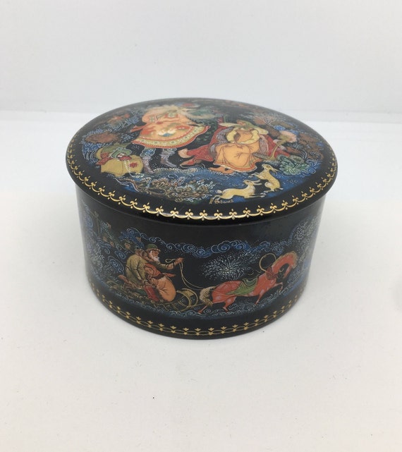 Russian Porcelain Art Box / Russian Hand Painted Jewe… - Gem