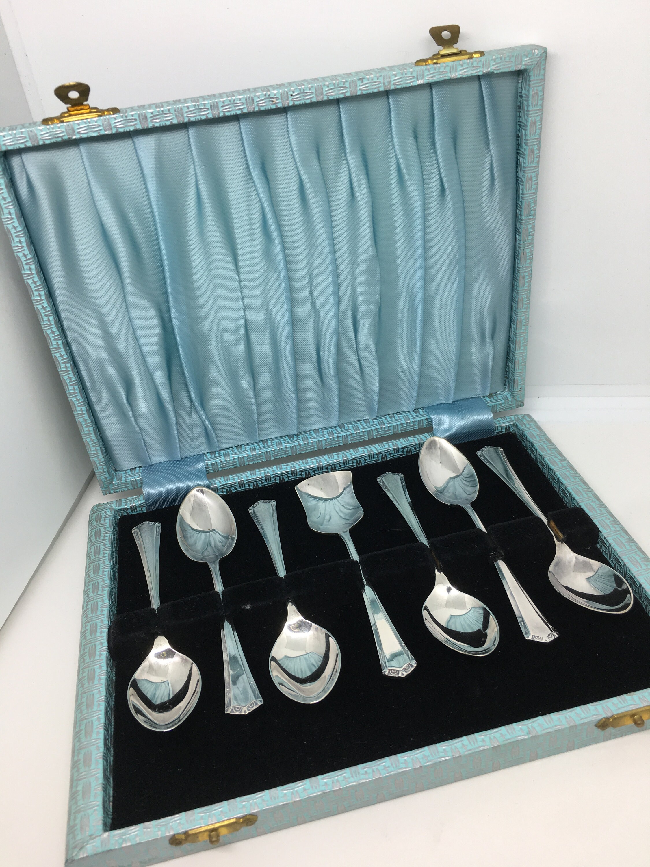 Vintage Silver Plated Tea Spoon Set / Vintage Tea Spoons / - Etsy