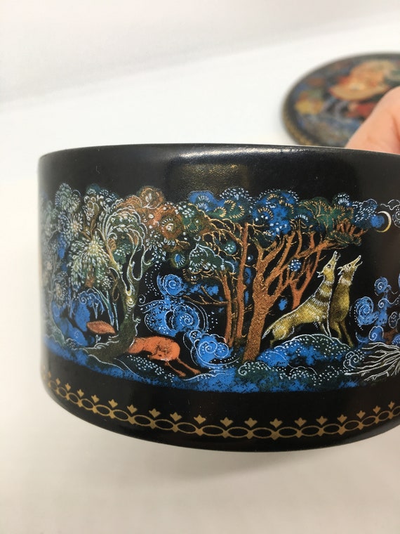 Russian Porcelain Art Box / Russian Hand Painted Jewe… - Gem
