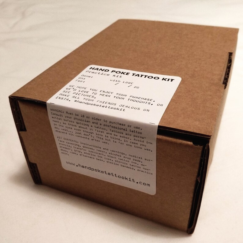 Hand Poke Tattoo Kit Practice Kit Vegan and Cruelty Free - Etsy
