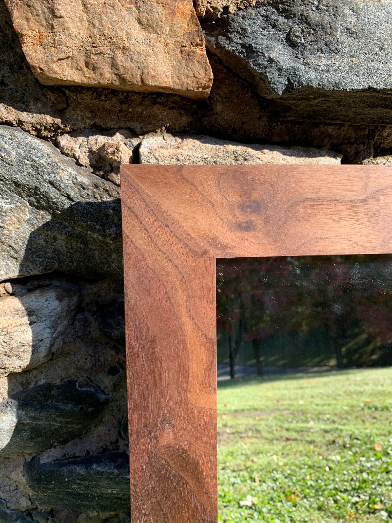 Walnut Wood Mirror - Etsy