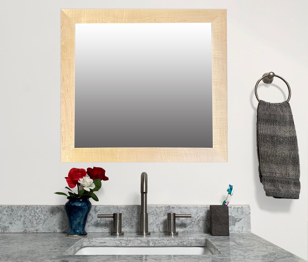 Curly Maple Wood Mirror - Etsy