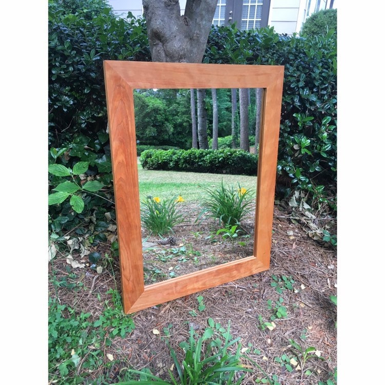 Cherry Wood Mirror - Etsy