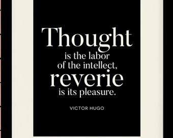 The Endeavor Is Vain Quote / Victor Hugo literary poster / | Etsy