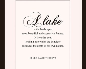 Henry David Thoreau Quote, Printable Art, Literary Poster, Literary ...