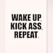 Wake Up, Kick Ass - Dictionary Print / Motivational Quote / Art Print ...