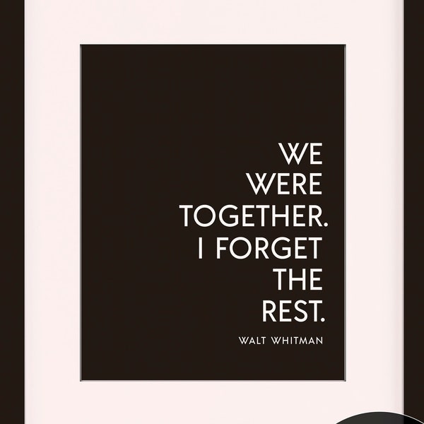 We Were Together Poster - Etsy