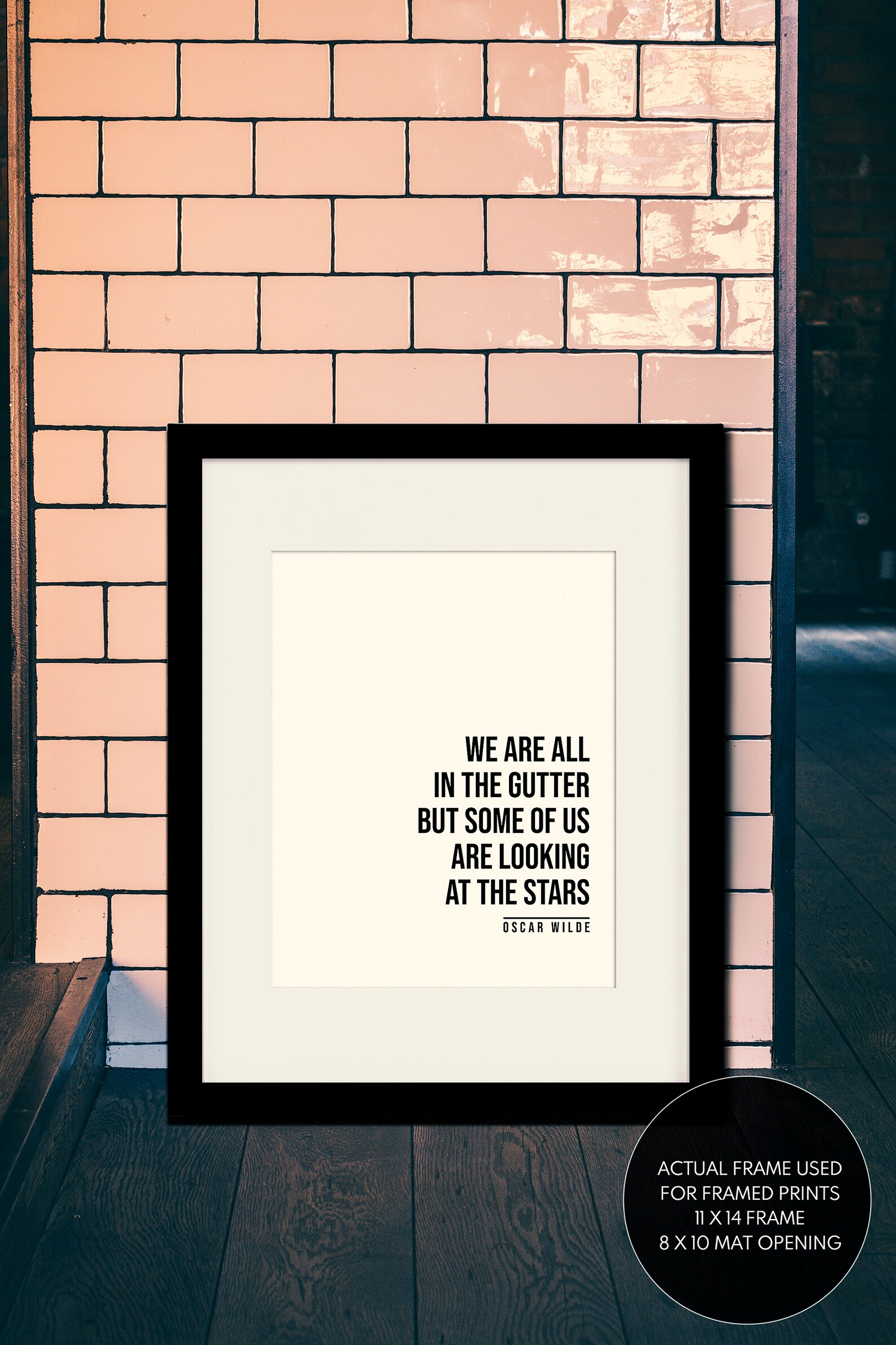 We Are All In The Gutter Quote Oscar Wilde Literary Poster | Etsy