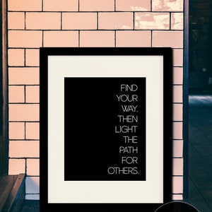 Find Your Way - Empowerment Poster / Inspirational Quote / Art Print - Etsy