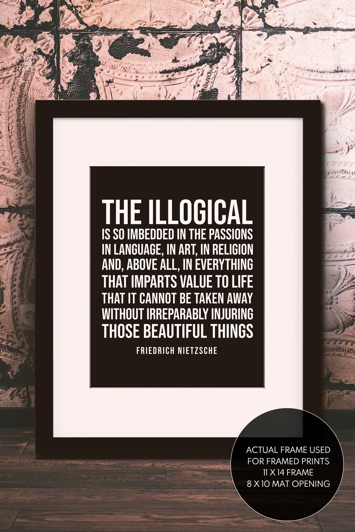 The Illogical Quote Friedrich Nietzsche Literary Poster / - Etsy