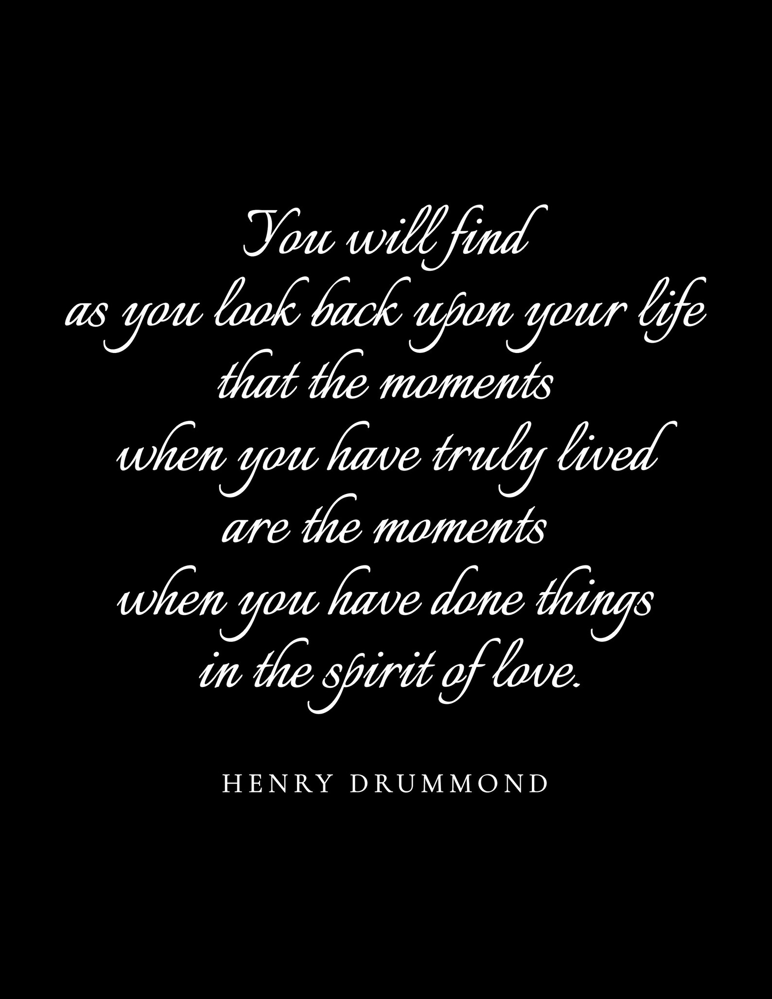 The Spirit of Love Quote / Henry Drummond Literary Poster / - Etsy