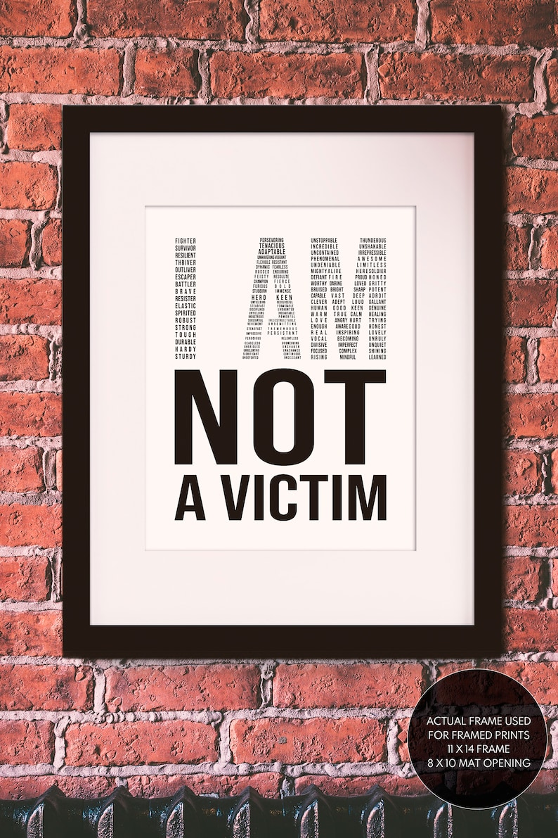 I Am Not A Victim - Empowerment Poster / Inspirational Quote / Art ...