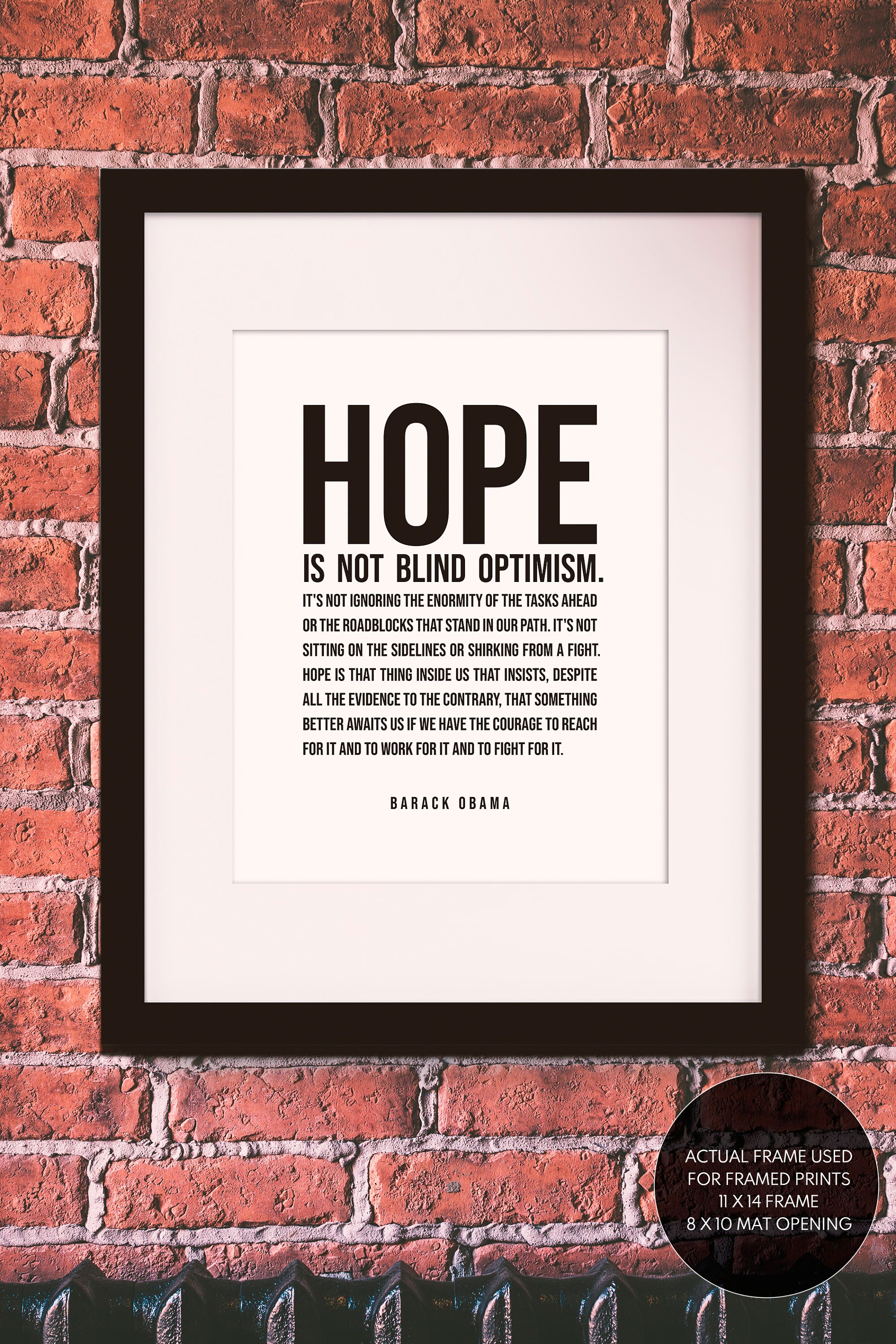 Hope Quote - Barack Obama, Literary Poster / Literary Quotes ...