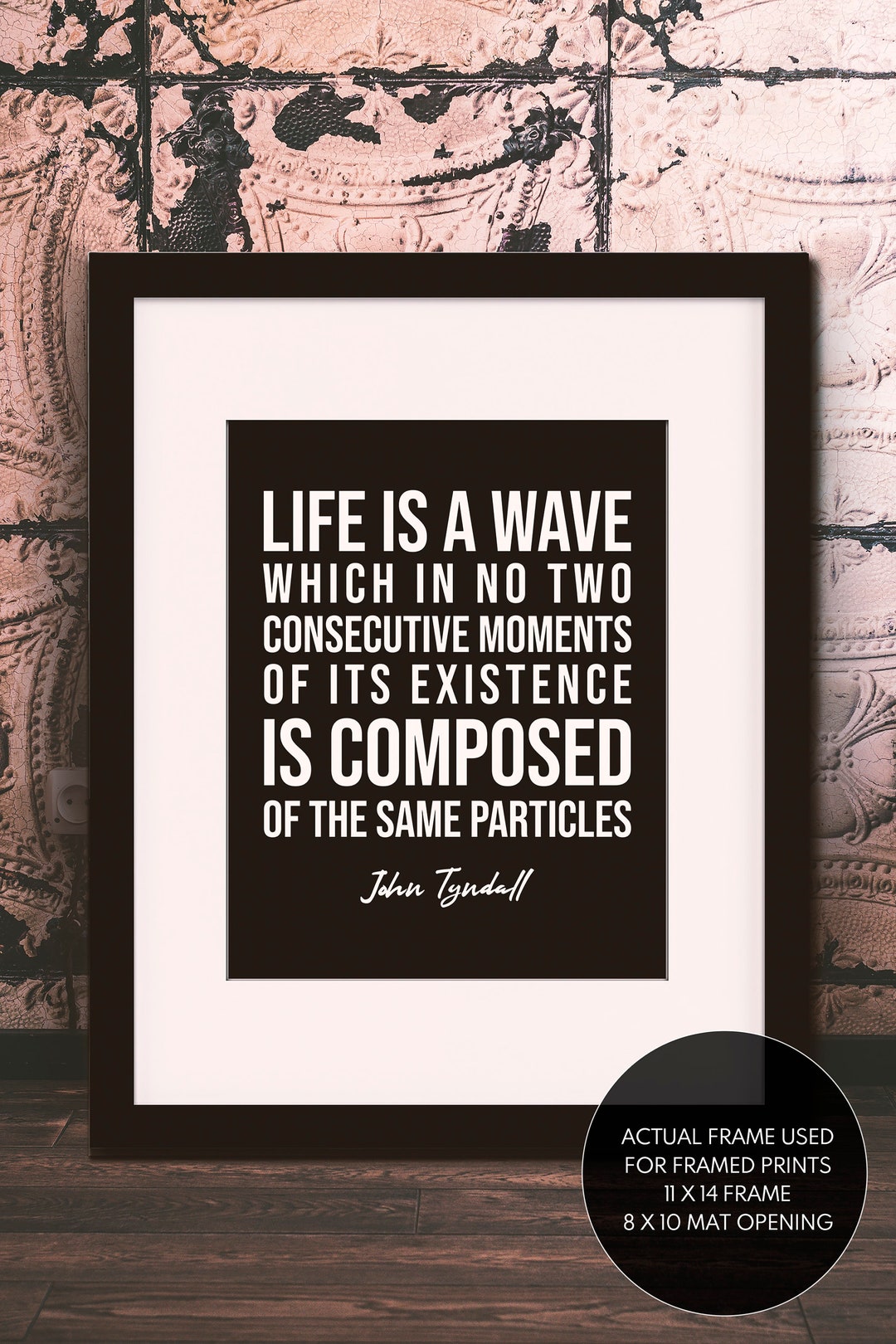 Life is A Wave Quote - John Tyndall, Literary Poster / Science Quotes ...
