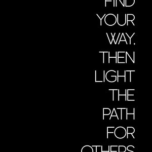 Find Your Way - Empowerment Poster / Inspirational Quote / Art Print - Etsy
