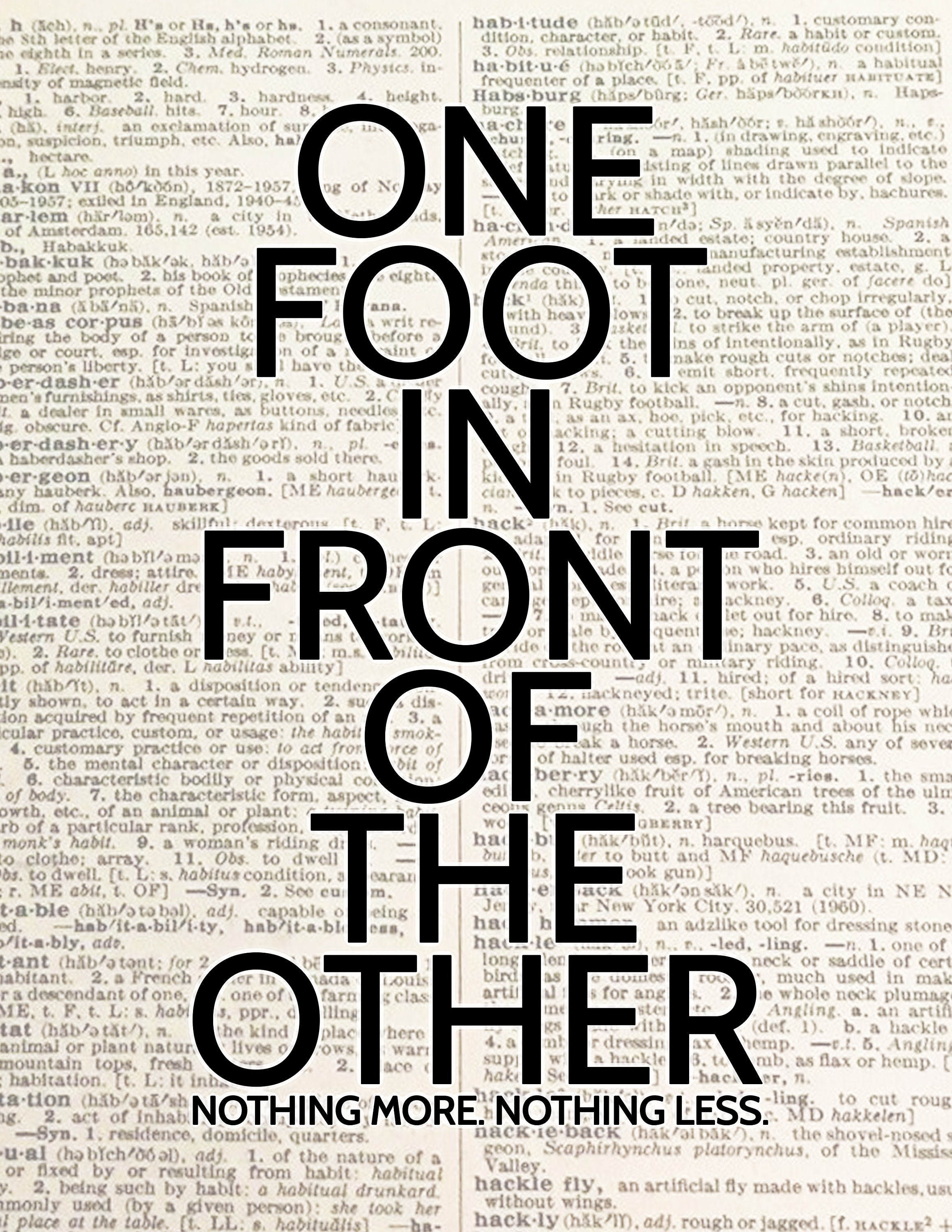 One Foot in Front of the Other - Motivational Poster / Inspirational ...