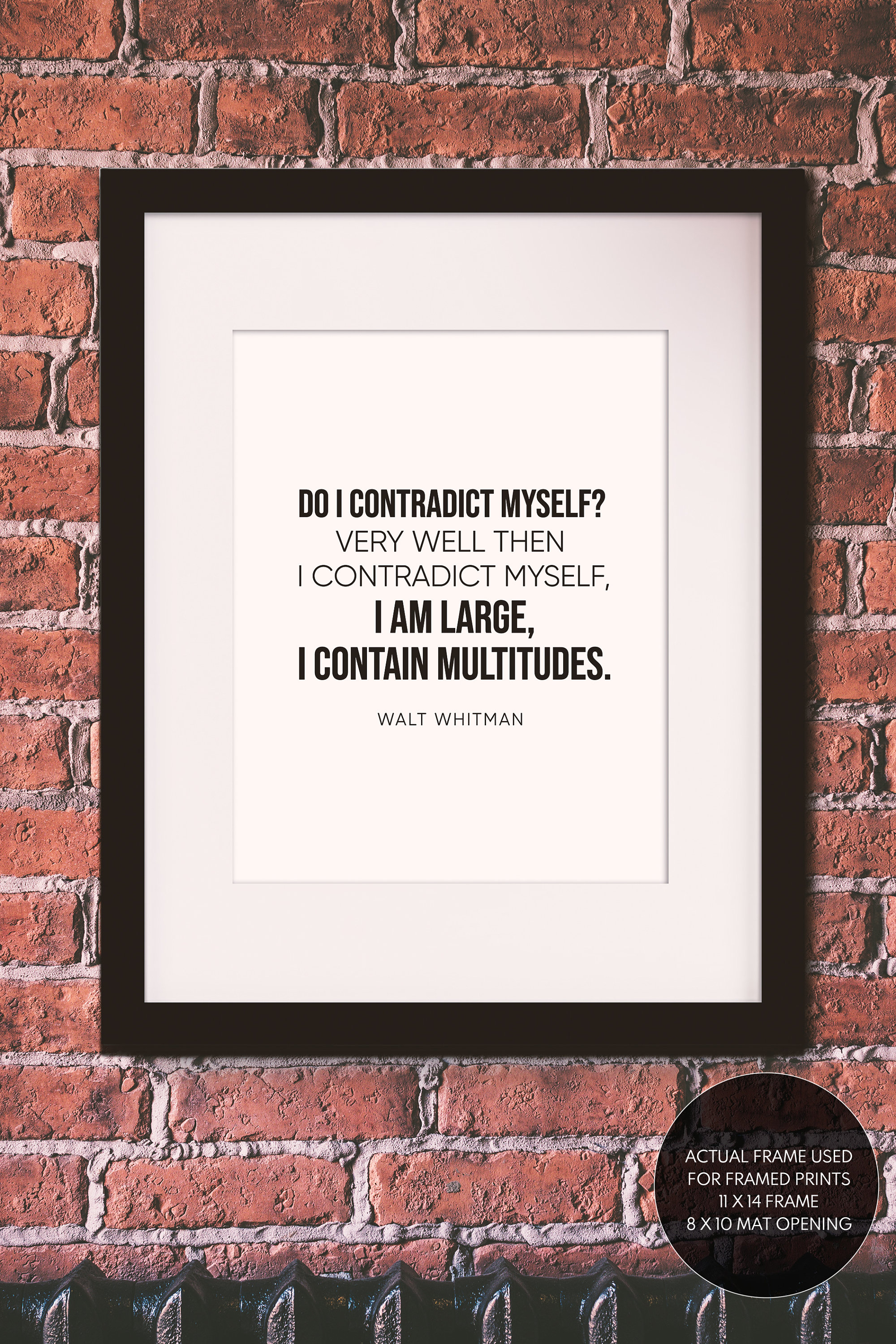 I Contain Multitudes Quote Walt Whitman Literary Poster / - Etsy
