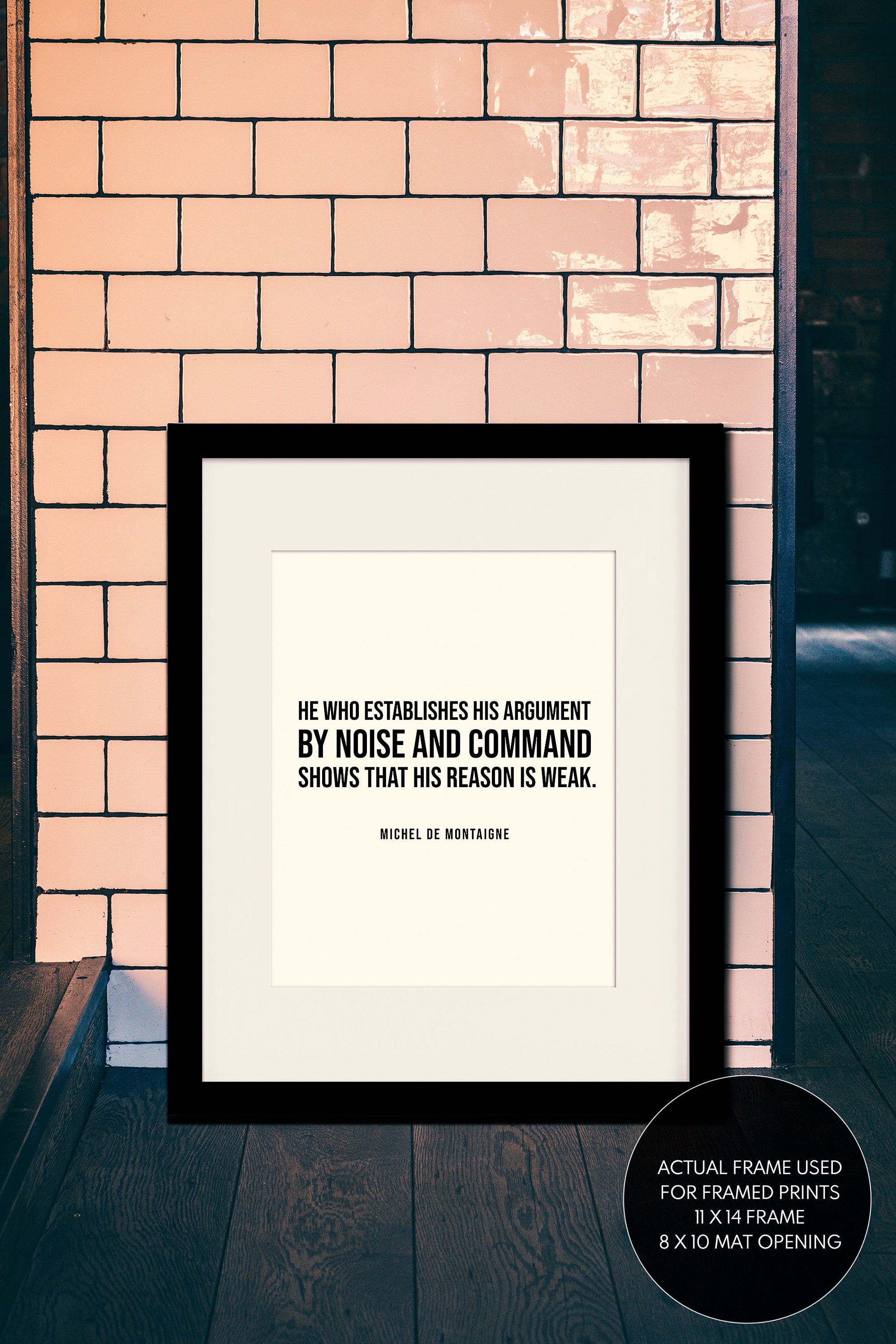 Noise and Command Quote Michel De Montaigne Literary Poster - Etsy