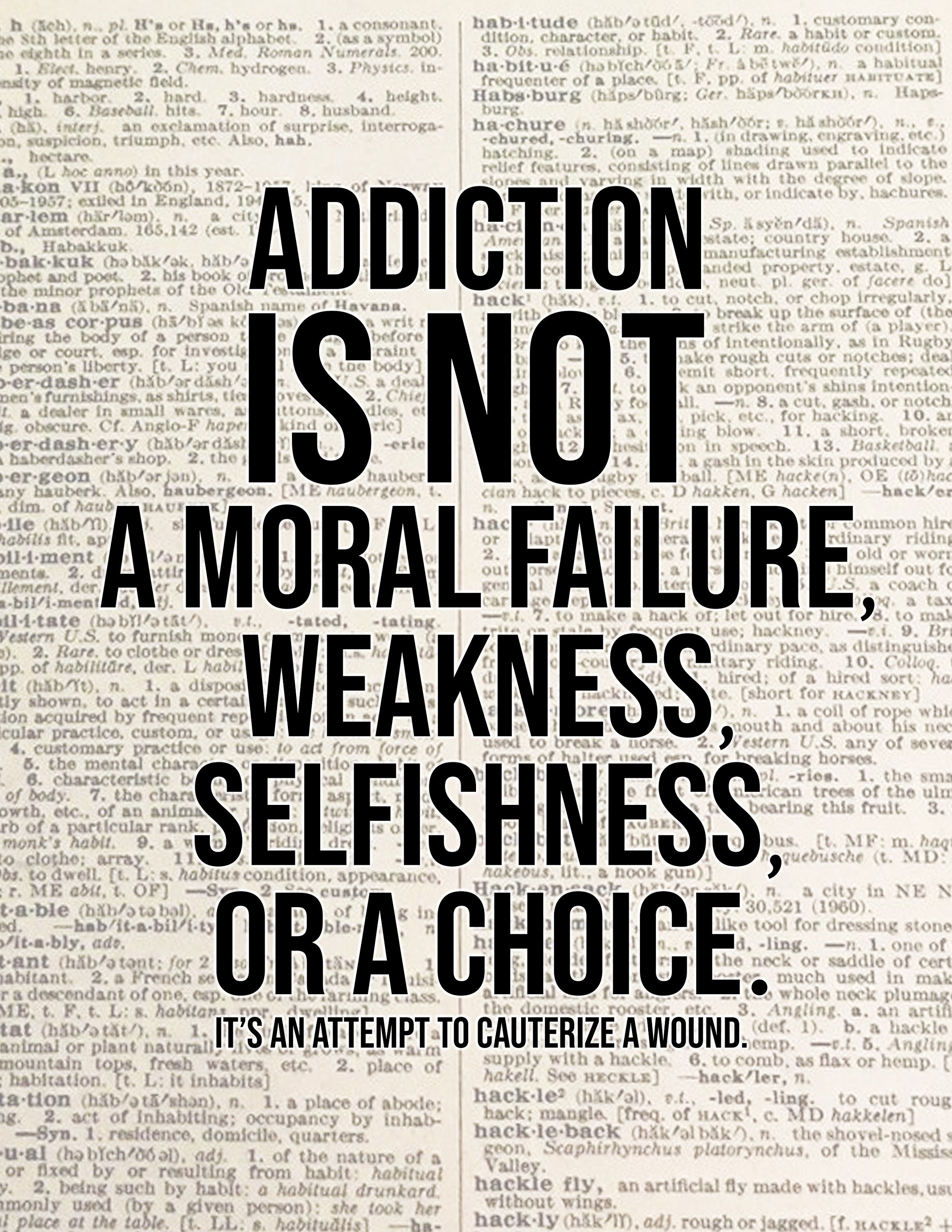 Addiction - Empowerment Poster / Inspirational Quote / Art Print - Etsy