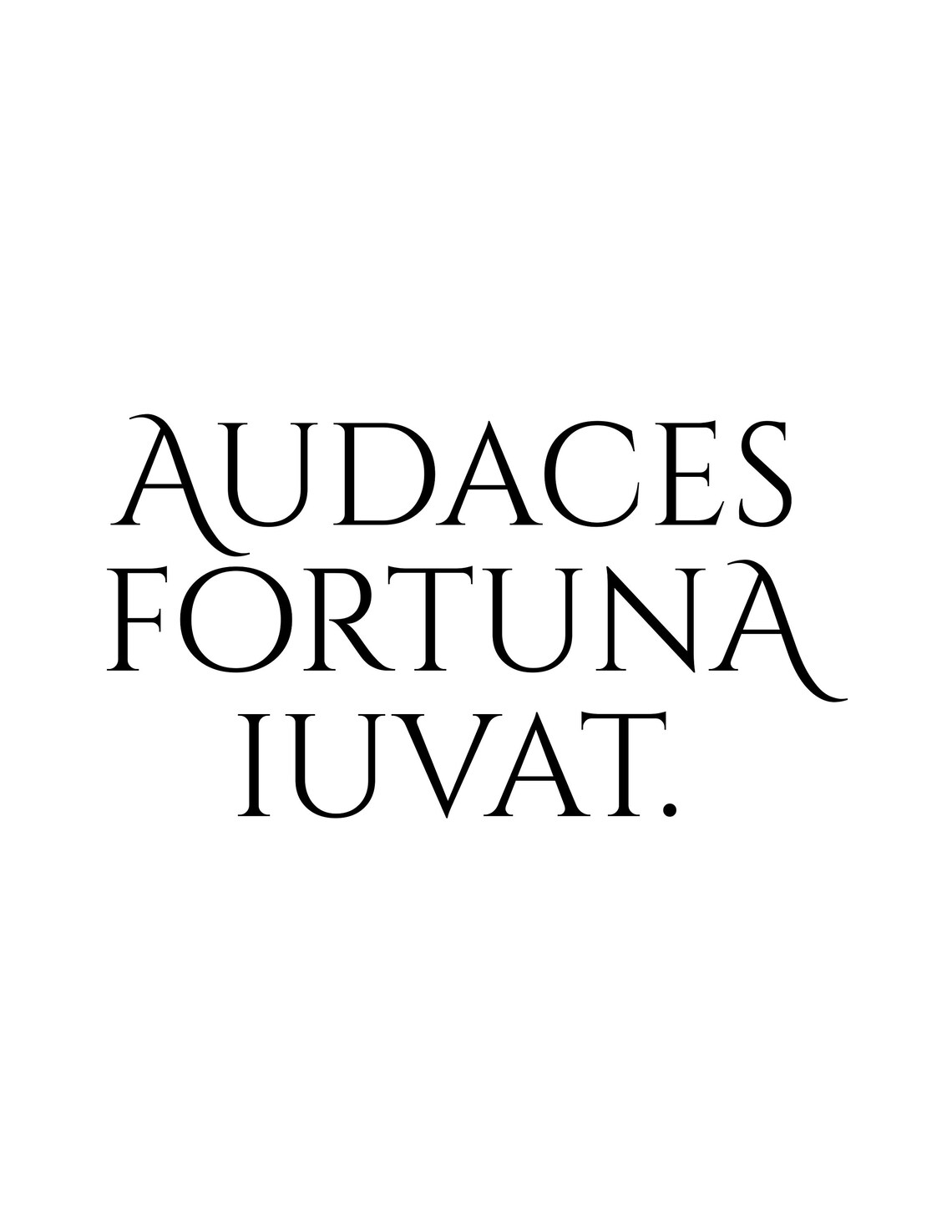 Fortune Favors the Bold Quote - Virgil, Literary Poster / Literary ...