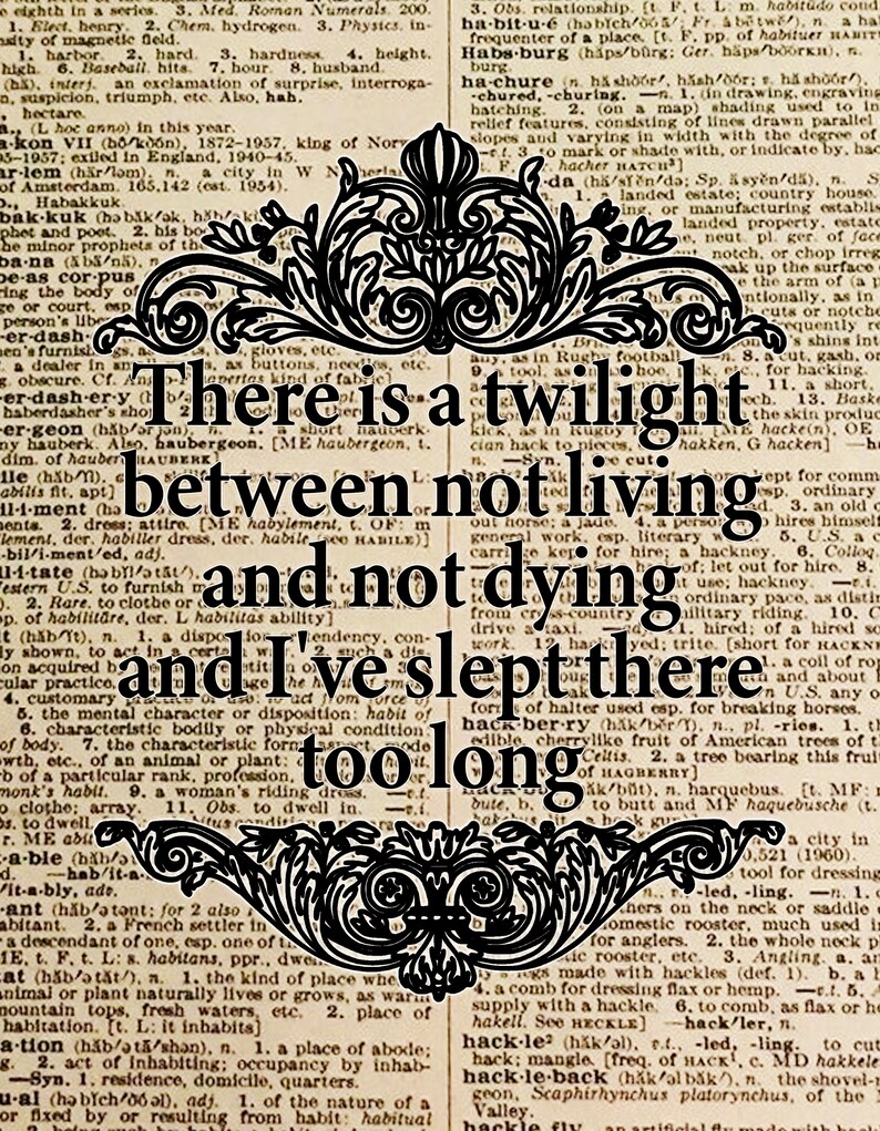 There is A Twilight Literary Poster / Poetry Quote / Art - Etsy