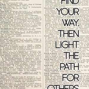 Find Your Way - Empowerment Poster / Inspirational Quote / Art Print - Etsy