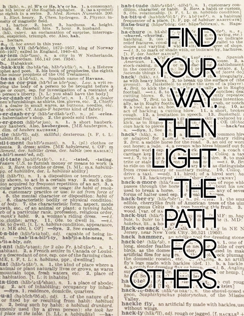Find Your Way - Empowerment Poster / Inspirational Quote / Art Print - Etsy