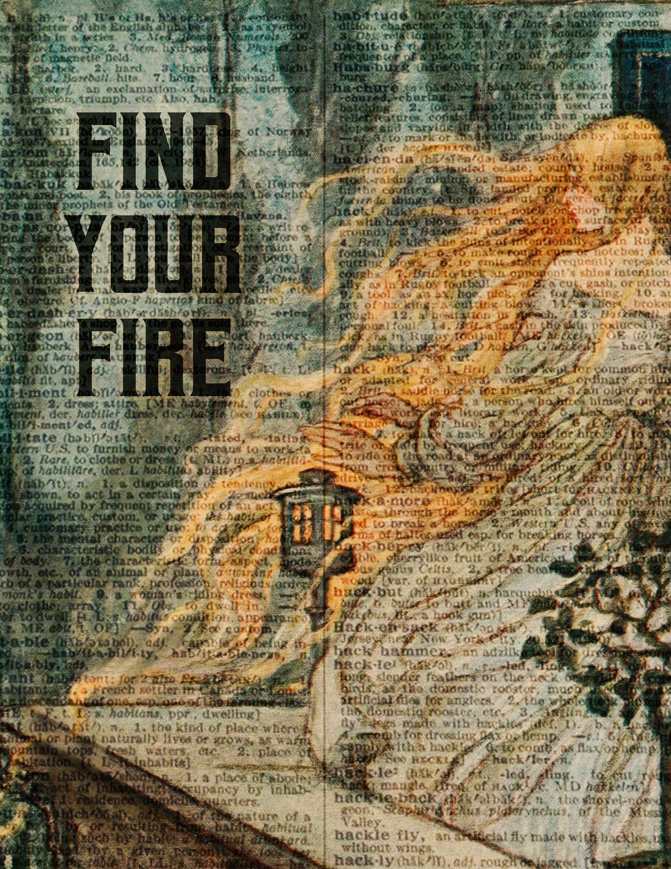 Find Your Fire Dictionary Art / Dictionary Print / Art Print - Etsy