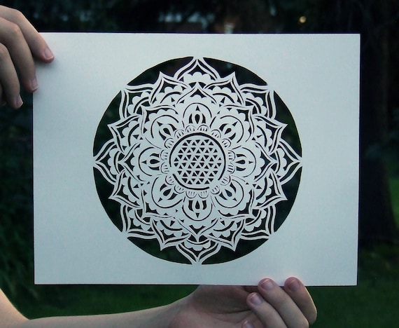 Hand-cut Mandala Papercut Art 8.5 X 11 Paper-cut / Wall Art - Etsy