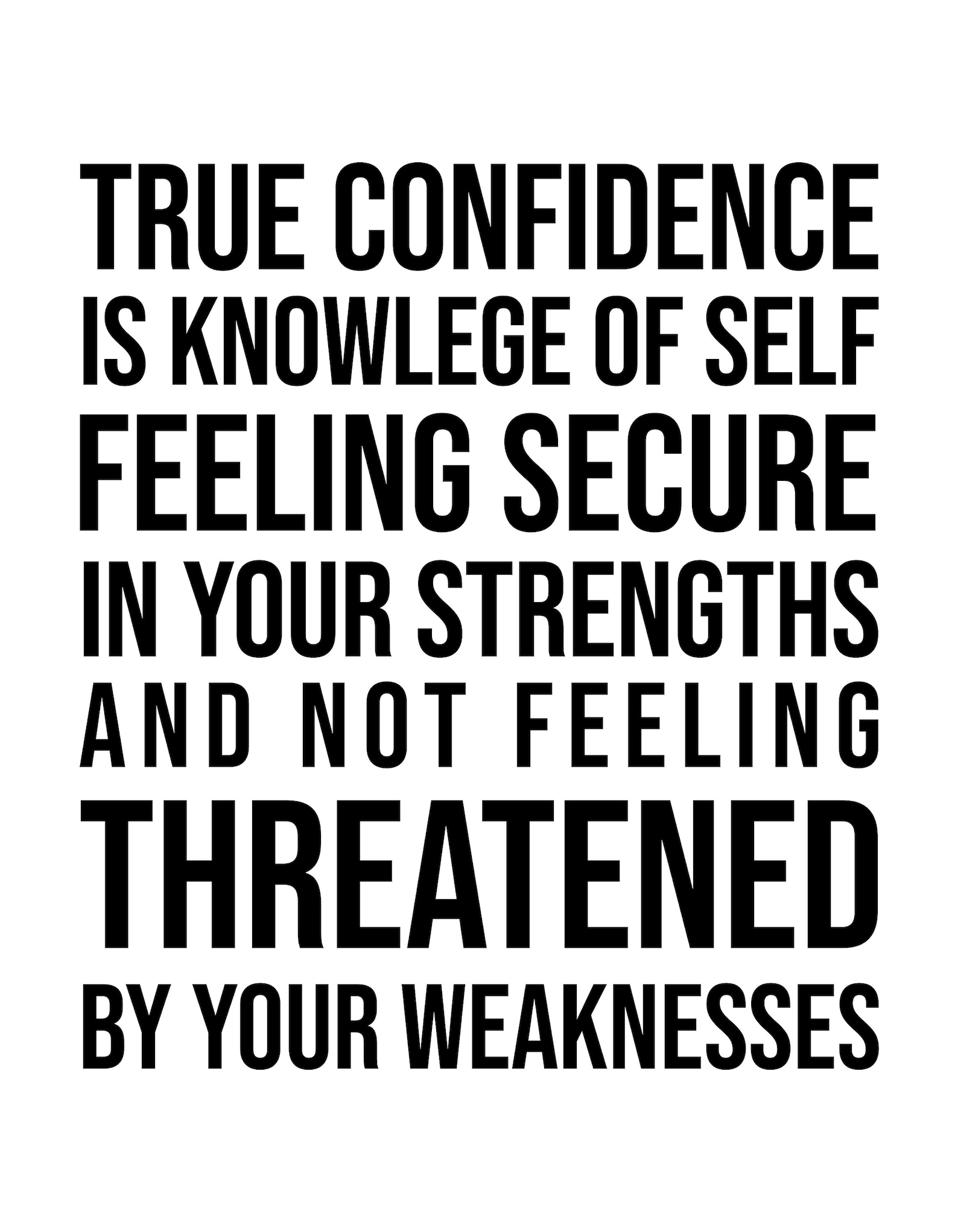 True Confidence - Empowerment Poster / Psychology Quote / Art Print - Etsy