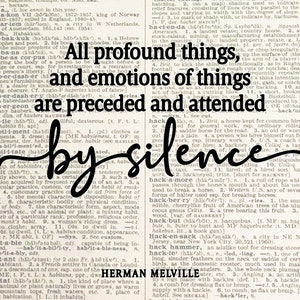 All Profound Things Quote - Herman Melville, Literary Poster / Literary ...