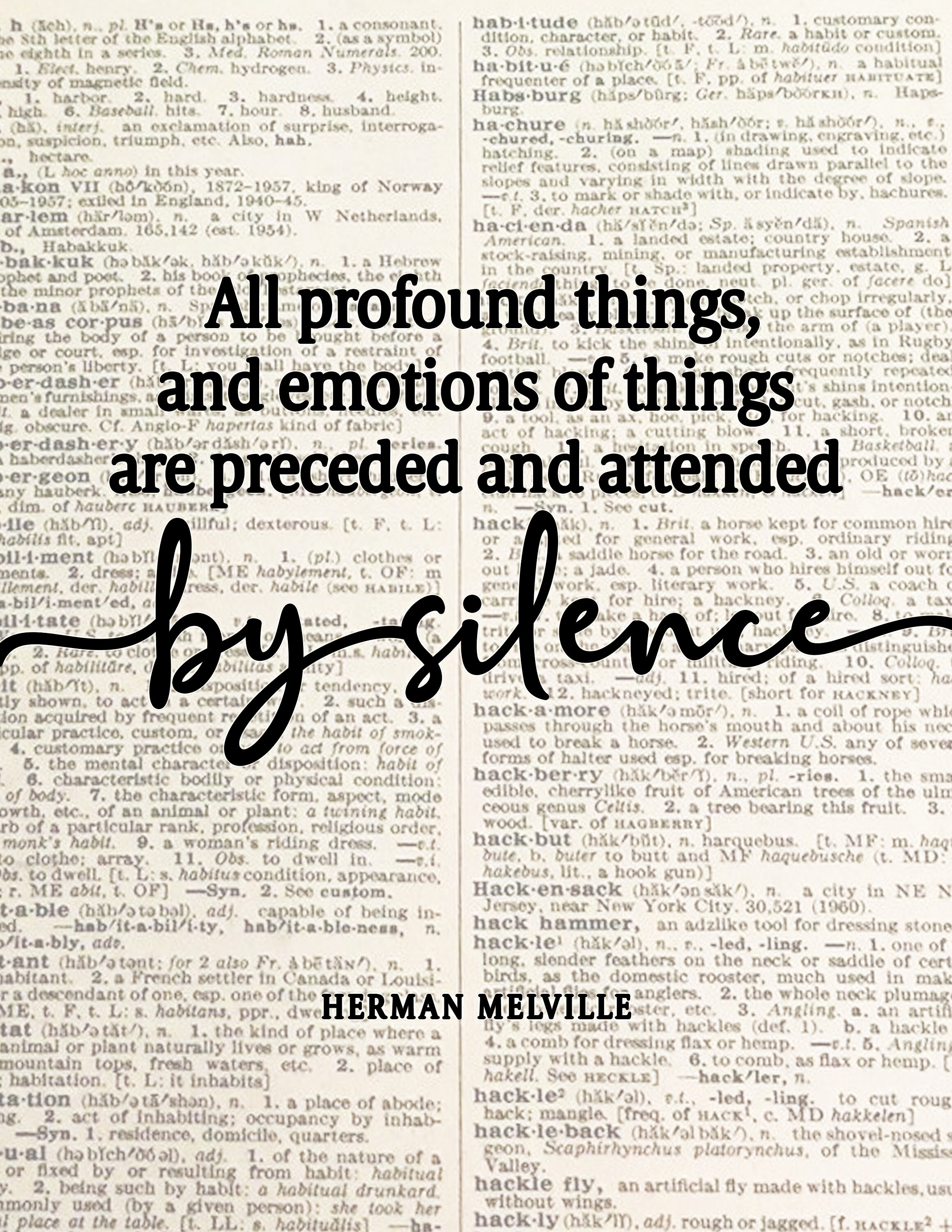 All Profound Things Quote Herman Melville Literary Poster / - Etsy