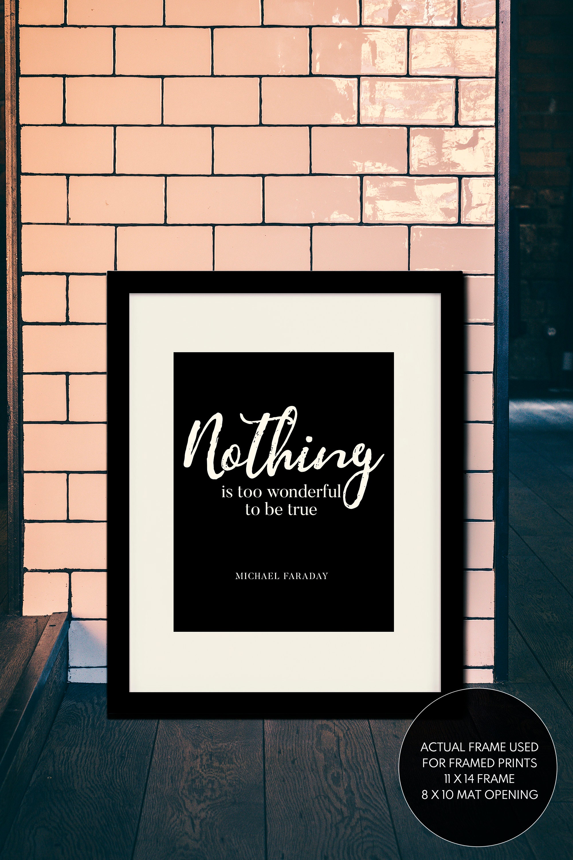 Nothing Is Too Wonderful Quote Michael Faraday Literary | Etsy