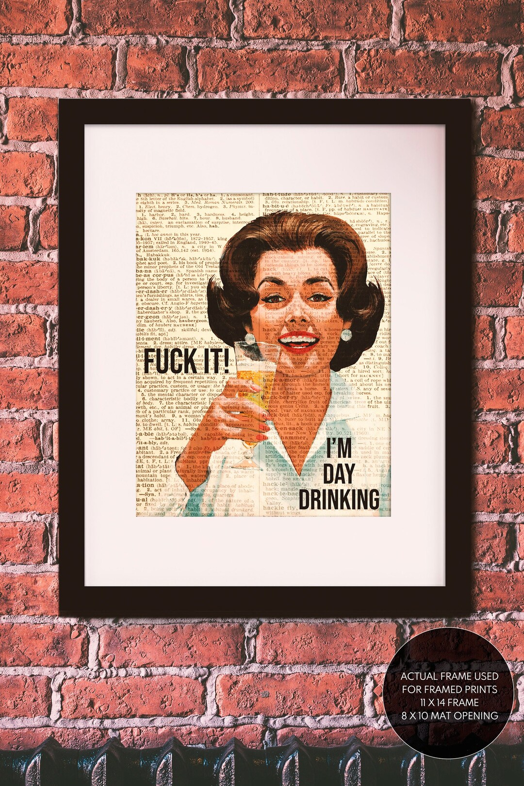 Day Drinking - Dictionary Art / Art Print / Vintage Art - Etsy