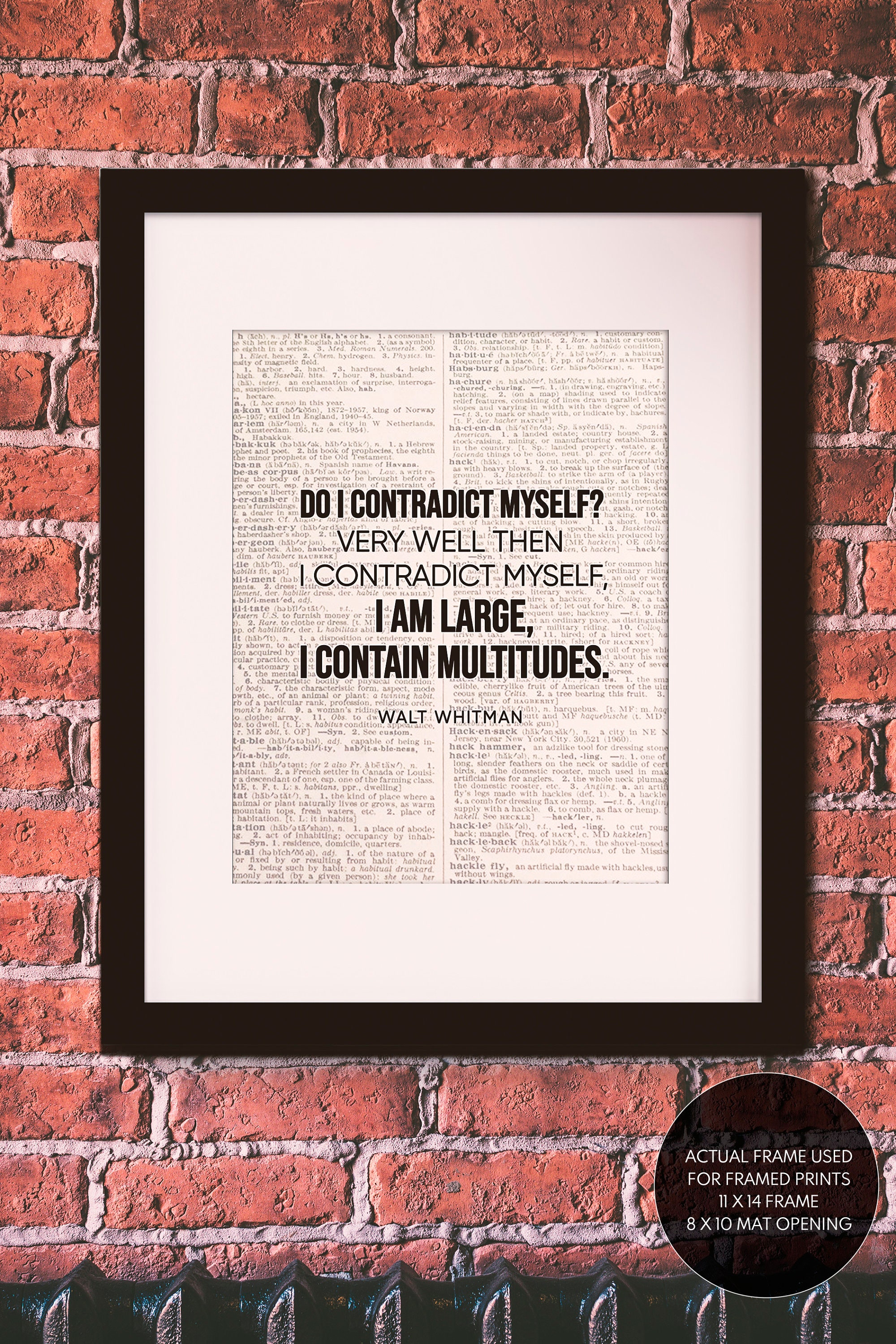 I Contain Multitudes Quote Walt Whitman Literary Poster / - Etsy