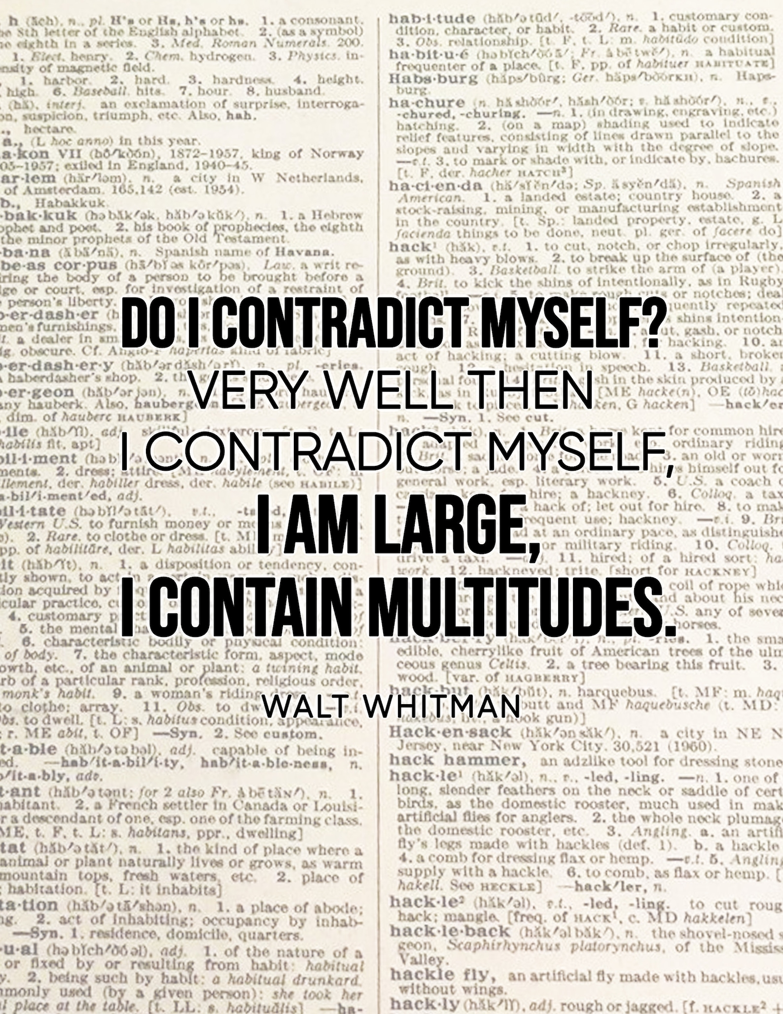 I Contain Multitudes Quote Walt Whitman Literary Poster / - Etsy