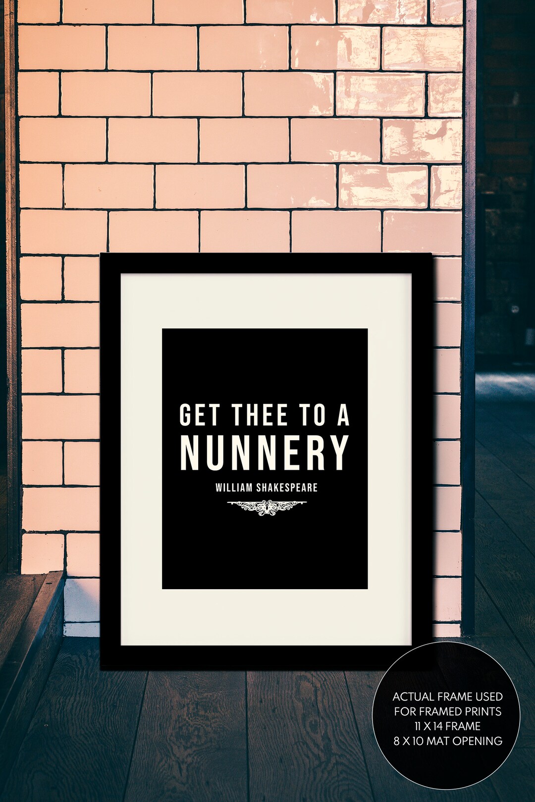 Get Thee to A Nunnery Quote - William Shakespeare, Literary Poster ...