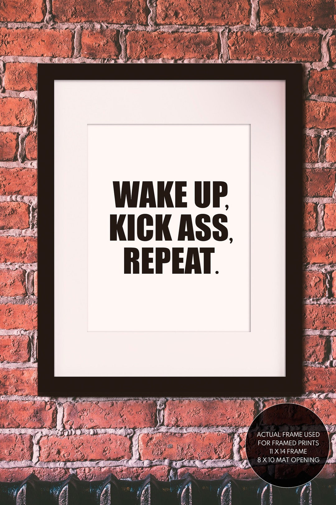 Wake Up, Kick Ass - Dictionary Print / Motivational Quote / Art Print ...