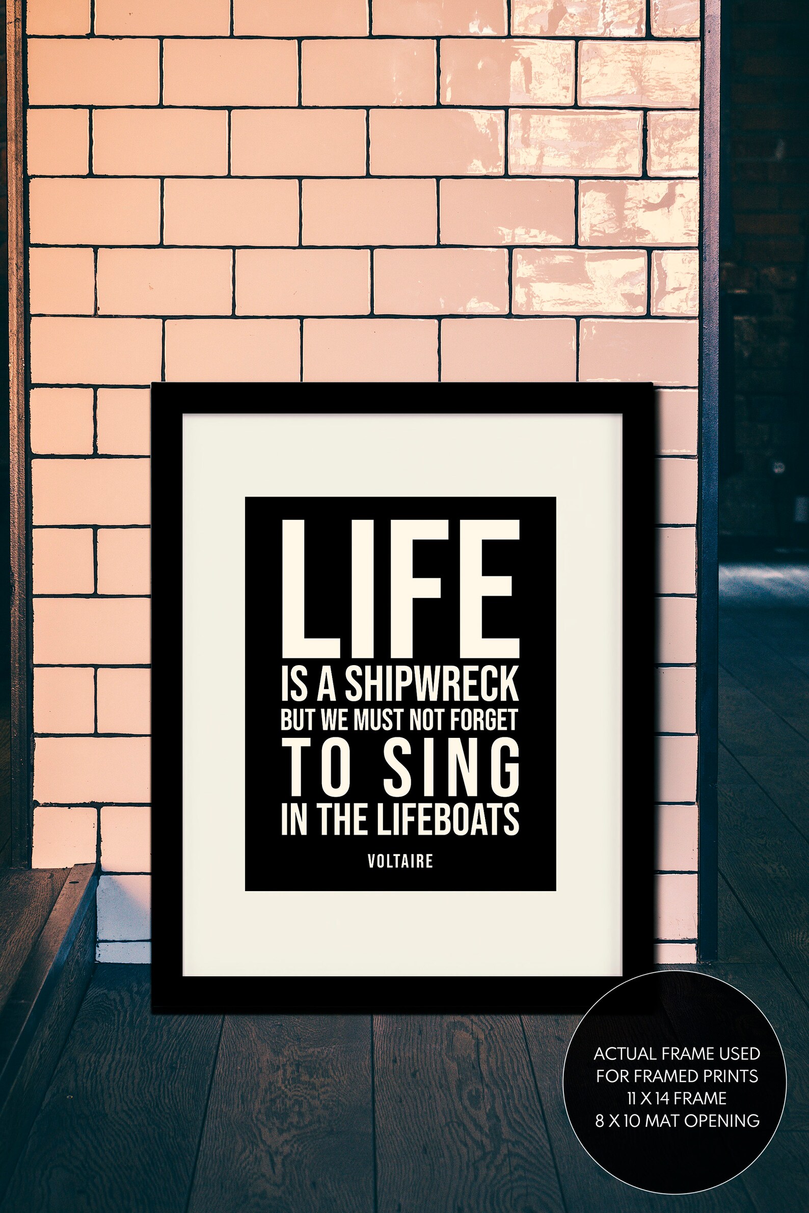 Life is A Shipwreck Quote - Voltaire, Literary Poster / Literary Quotes ...