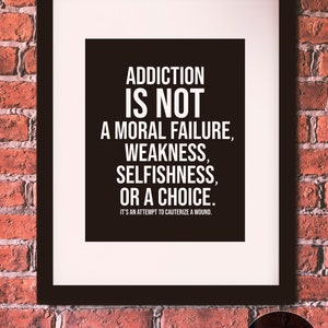 Addiction - Empowerment Poster / Inspirational Quote / Art Print - Etsy