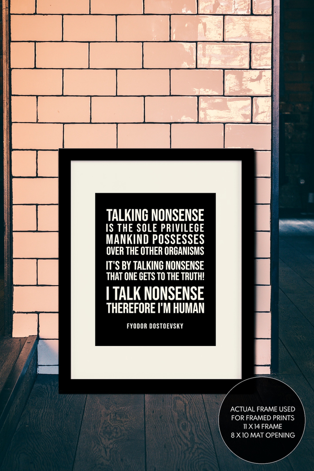 Talking Nonsense Quote - Fyodor Dostoevsky, Literary Poster / Literary ...