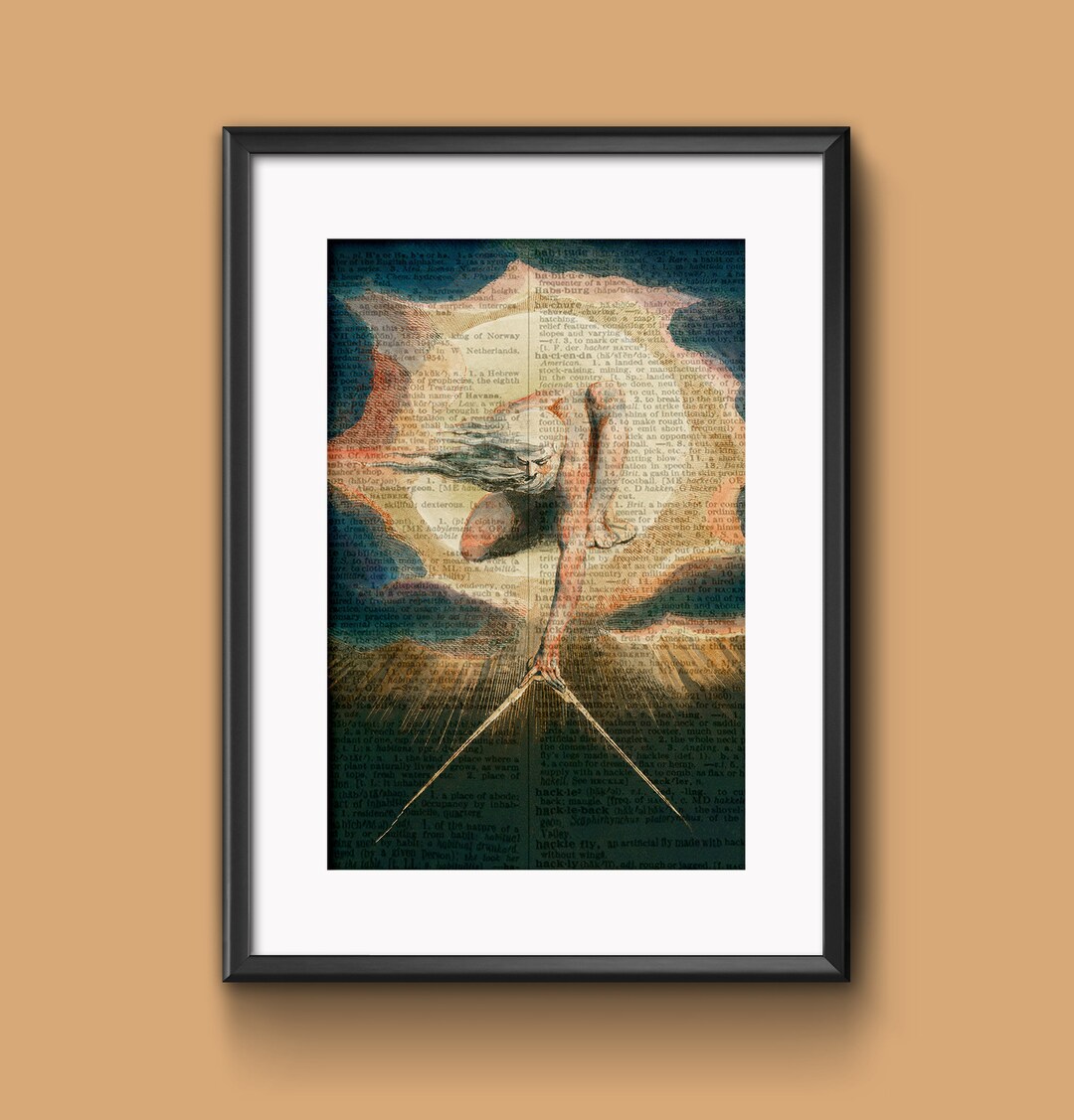 The Ancient of Days - William Blake, Dictionary Art / Art Print ...