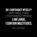 I Contain Multitudes Quote - Walt Whitman, Literary Poster / Literary ...