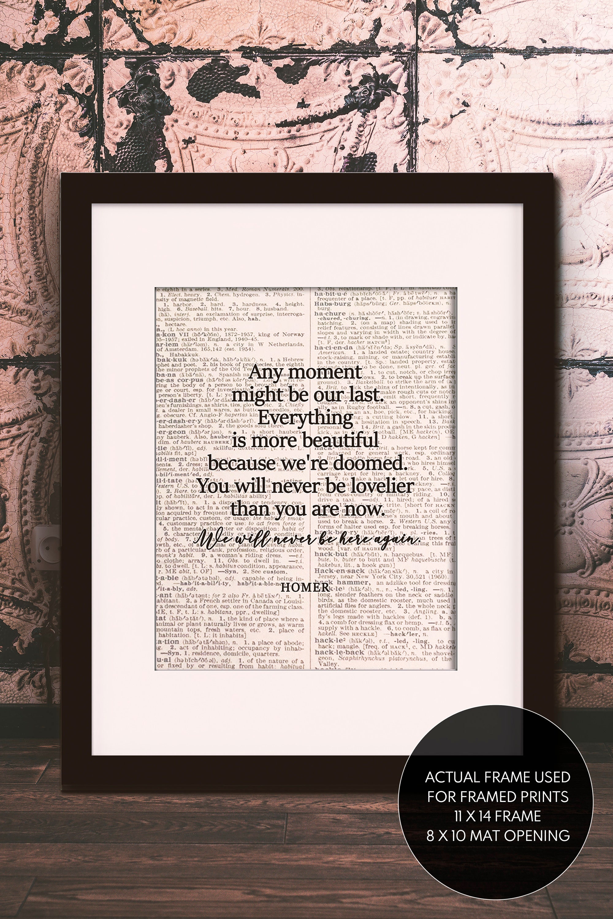 Everything is More Beautiful /the Iliad/ Homer - Dictionary Art Print ...