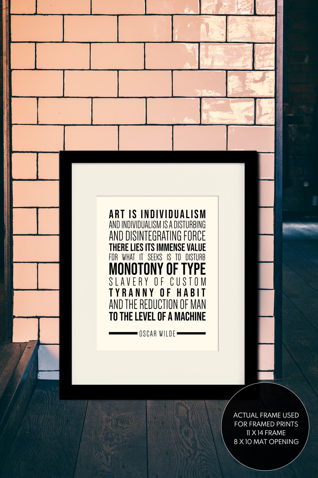 Art is Individualism Quote - Oscar Wilde, Literary Poster / Dictionary ...